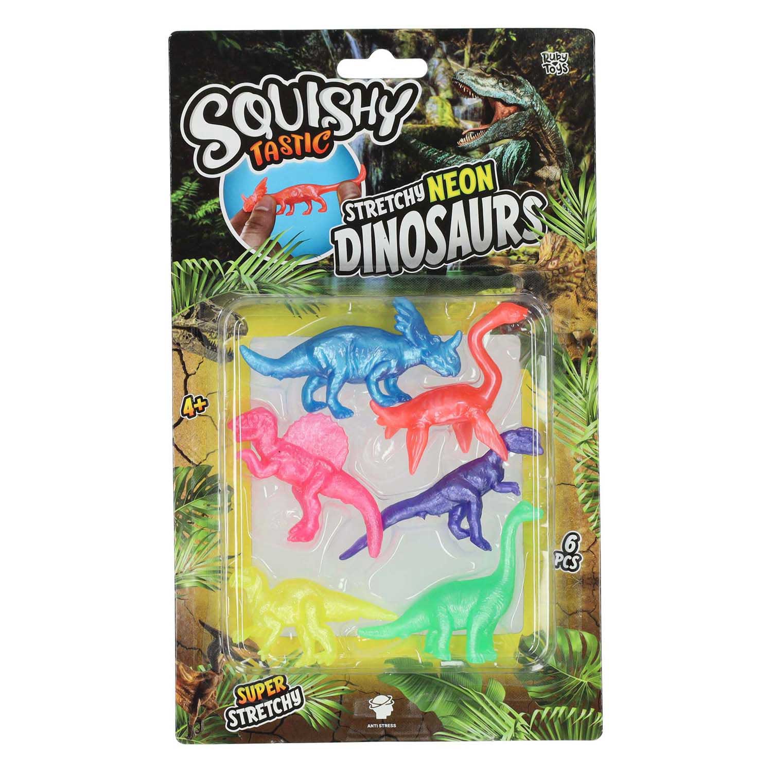 Squishy tastic super stretch neon dino's, 6dlg. – Fietsweb.nl