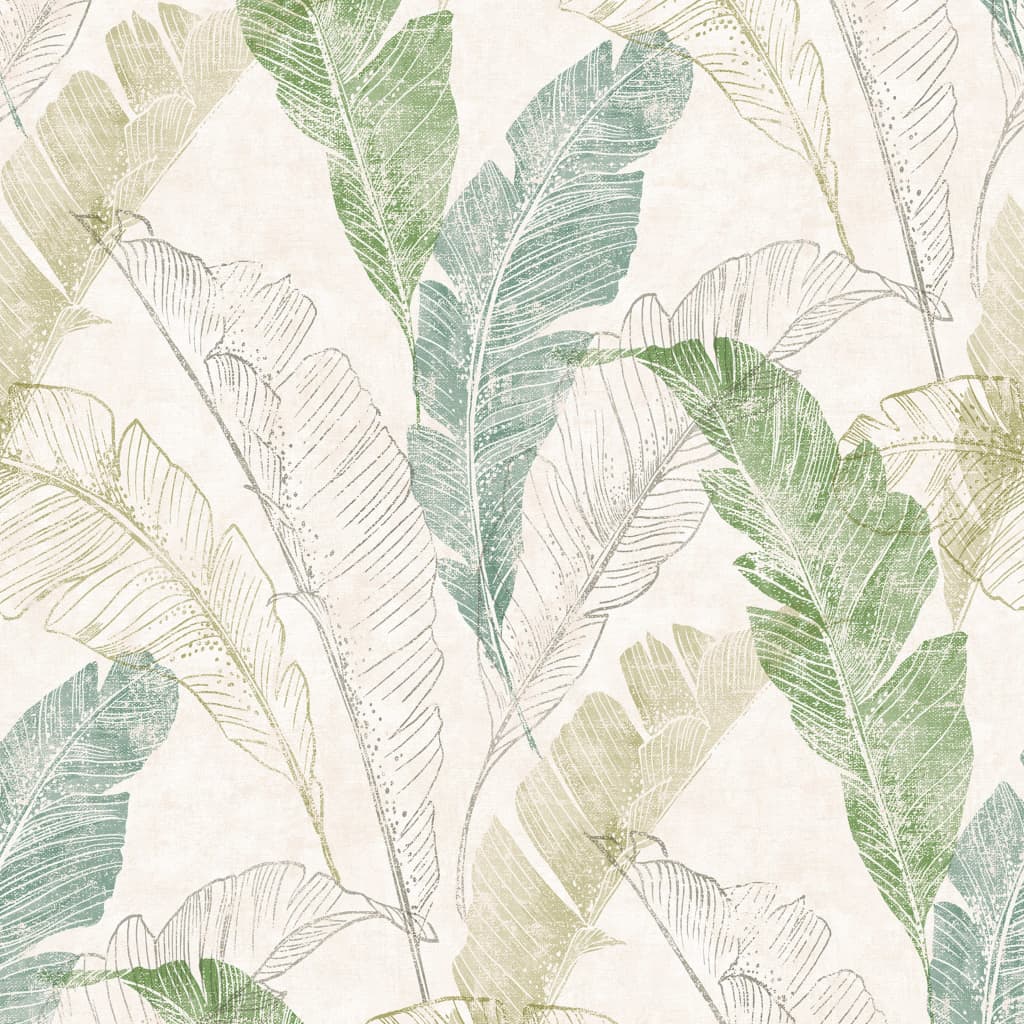 DUTCH WALLCOVERINGS DUTCH WALLCOVERINGS Behang Tropical Leaf