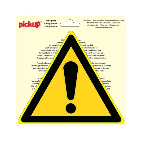 Sticker gevaar - 200 mm driehoek. – Fietsweb.nl